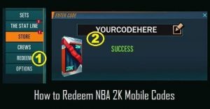 How to Redeem NBA 2K Mobile Codes? (NBA 2K Mobile Basketball Game)